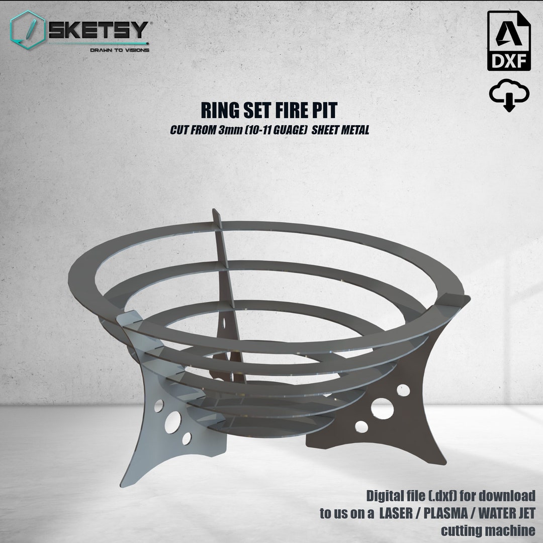Circular Fire Pit DXF Files - Etsy