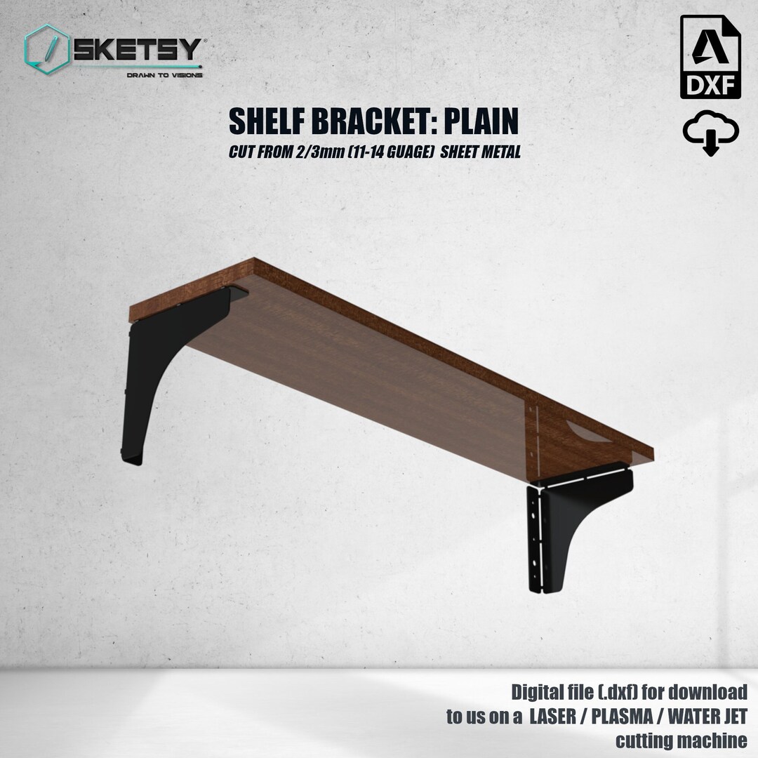 Shelf Bracket DXF File for CNC Cutting - Etsy