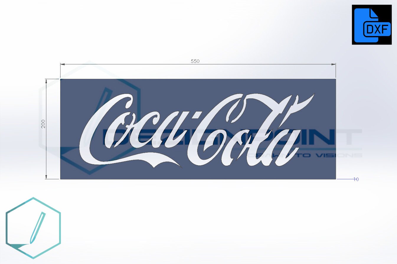 Coca-cola DXF Digital for Plasma/laser Cutting - Scale to Size - Etsy