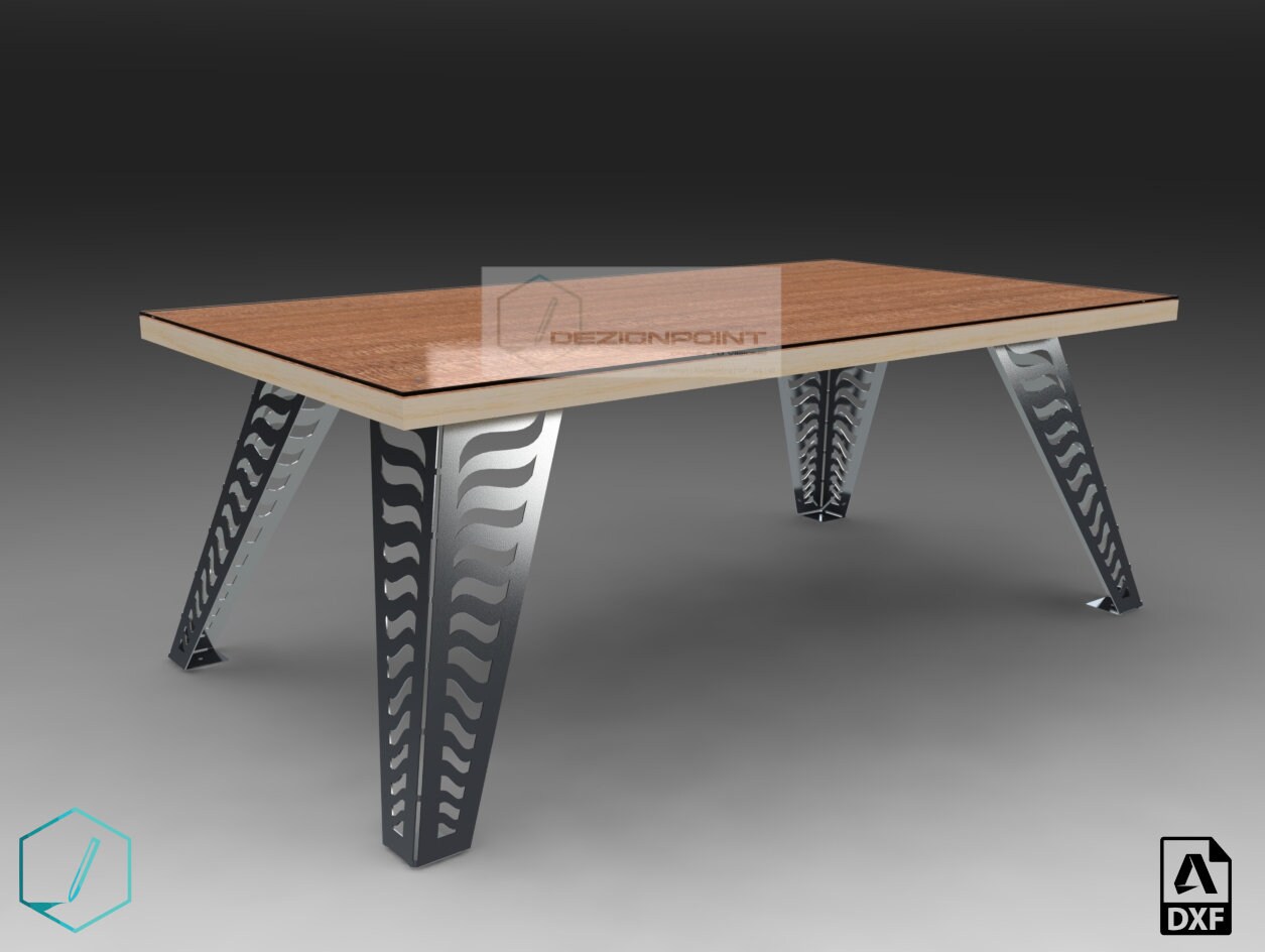 Wave Styled Table Legs DXF File for CNC Laser/plasma Cutting - Etsy