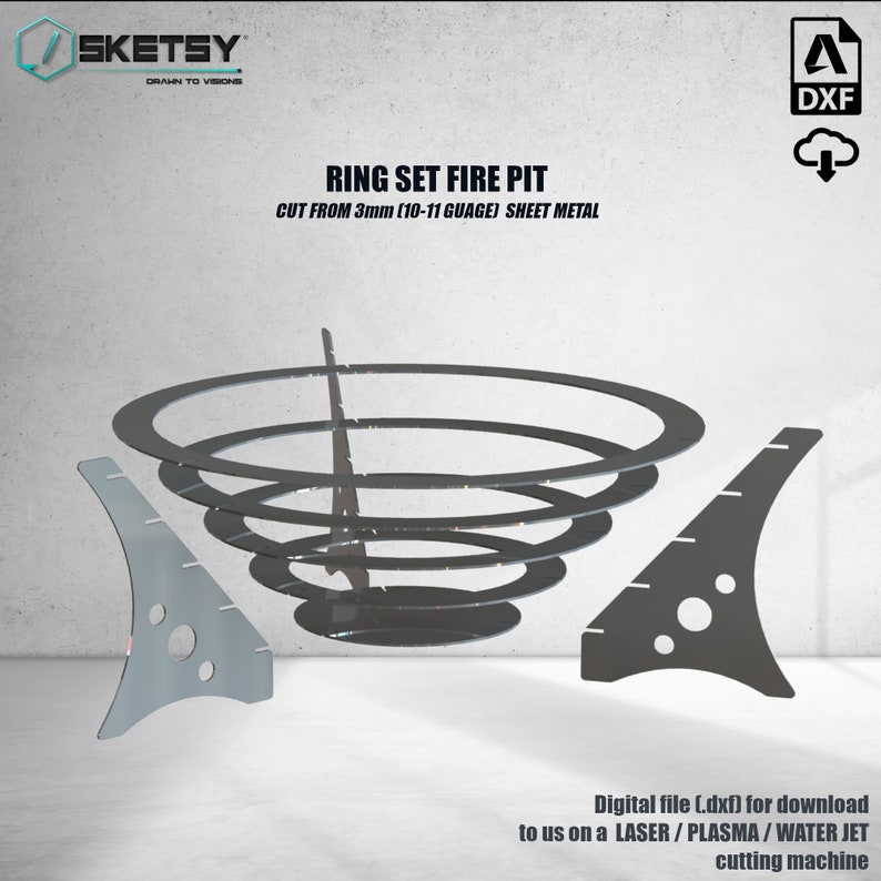 Circular Fire Pit DXF Files - Etsy