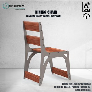 Dining Chair DXF File for Laser/plasma Cut - Etsy