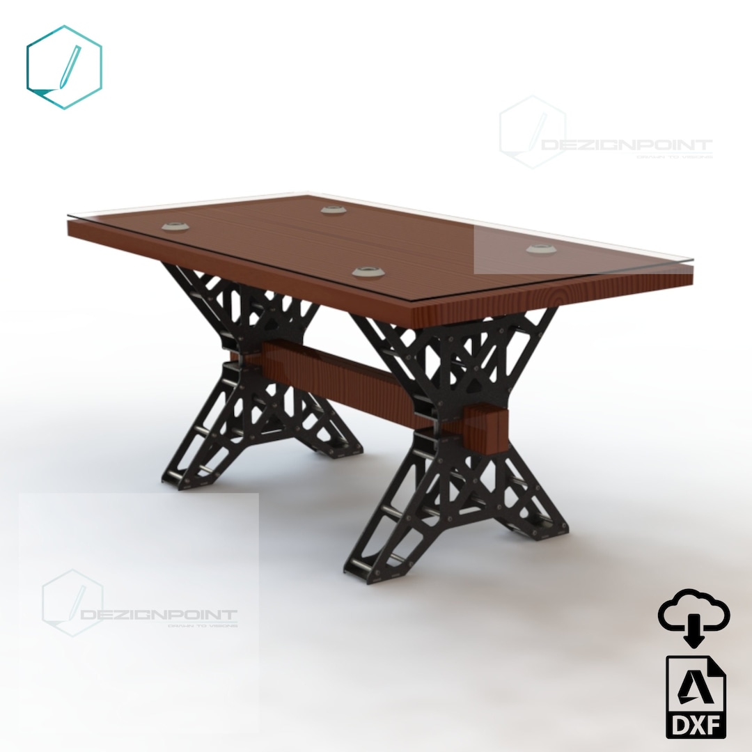 Industrial/steampunk Table Legs DXF File for Cnc Cutting - Etsy
