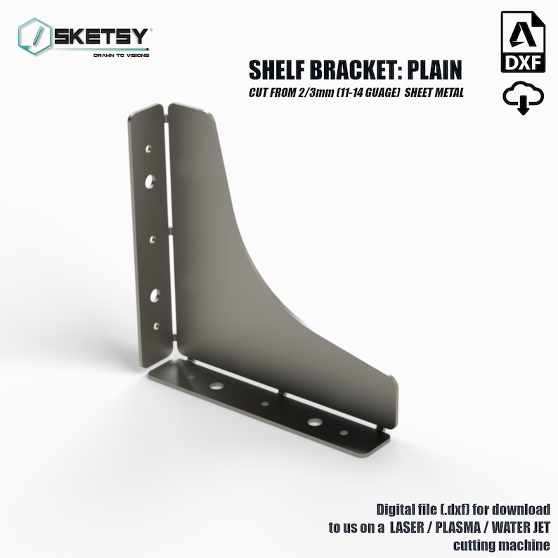 Shelf Bracket DXF File for CNC Cutting - Etsy