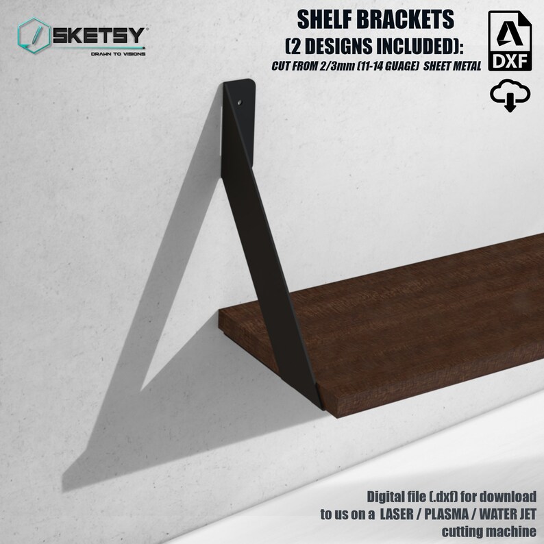 Shelf Bracket DXF File for CNC Cutting - Skew - Etsy