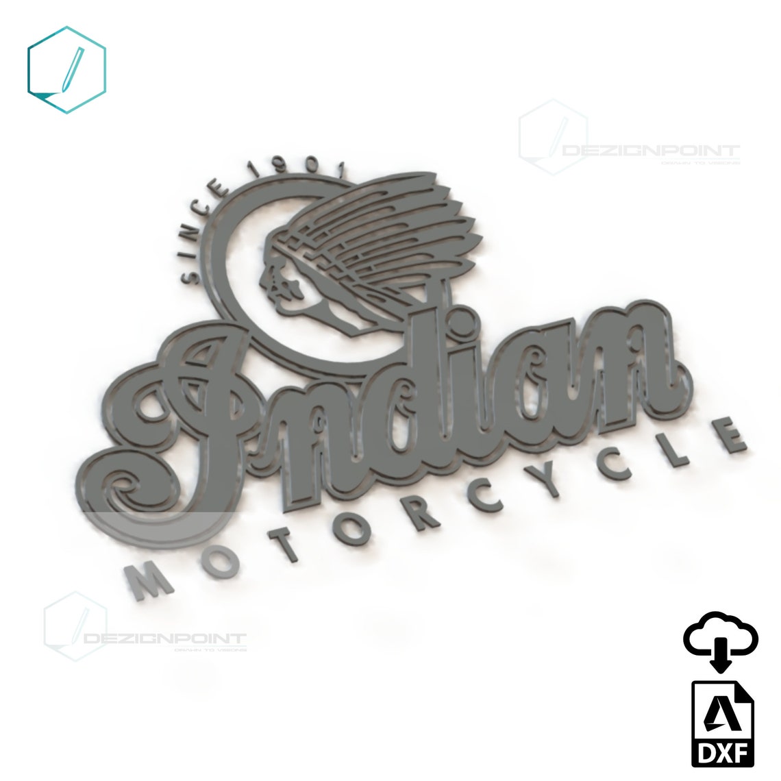 2x Indian Motorcycle DXF Files for Cnc Cutting/printing - Etsy
