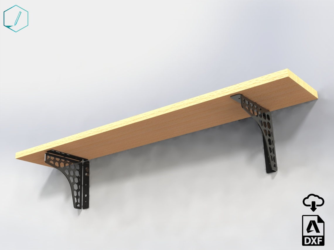 Shelf Bracket DXF File for CNC Cutting Honeycomb 1 - Etsy