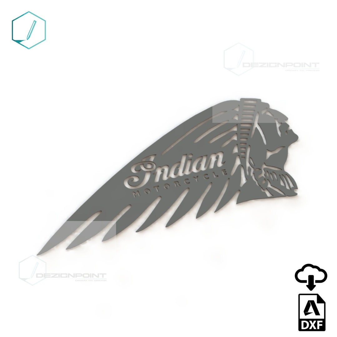 2x Indian Motorcycle DXF Files for Cnc Cutting/printing - Etsy
