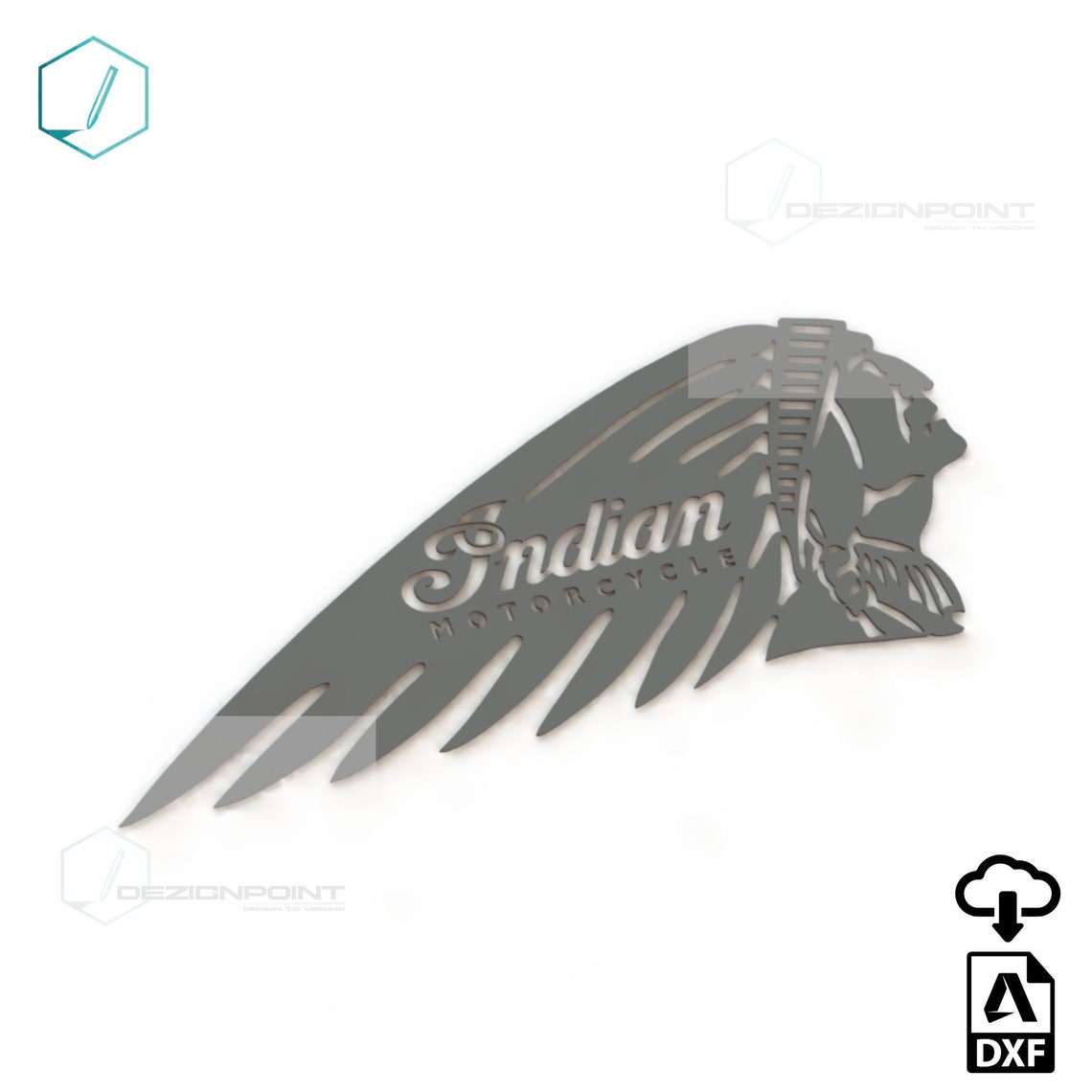 2x Indian Motorcycle DXF Files for Cnc Cutting/printing - Etsy