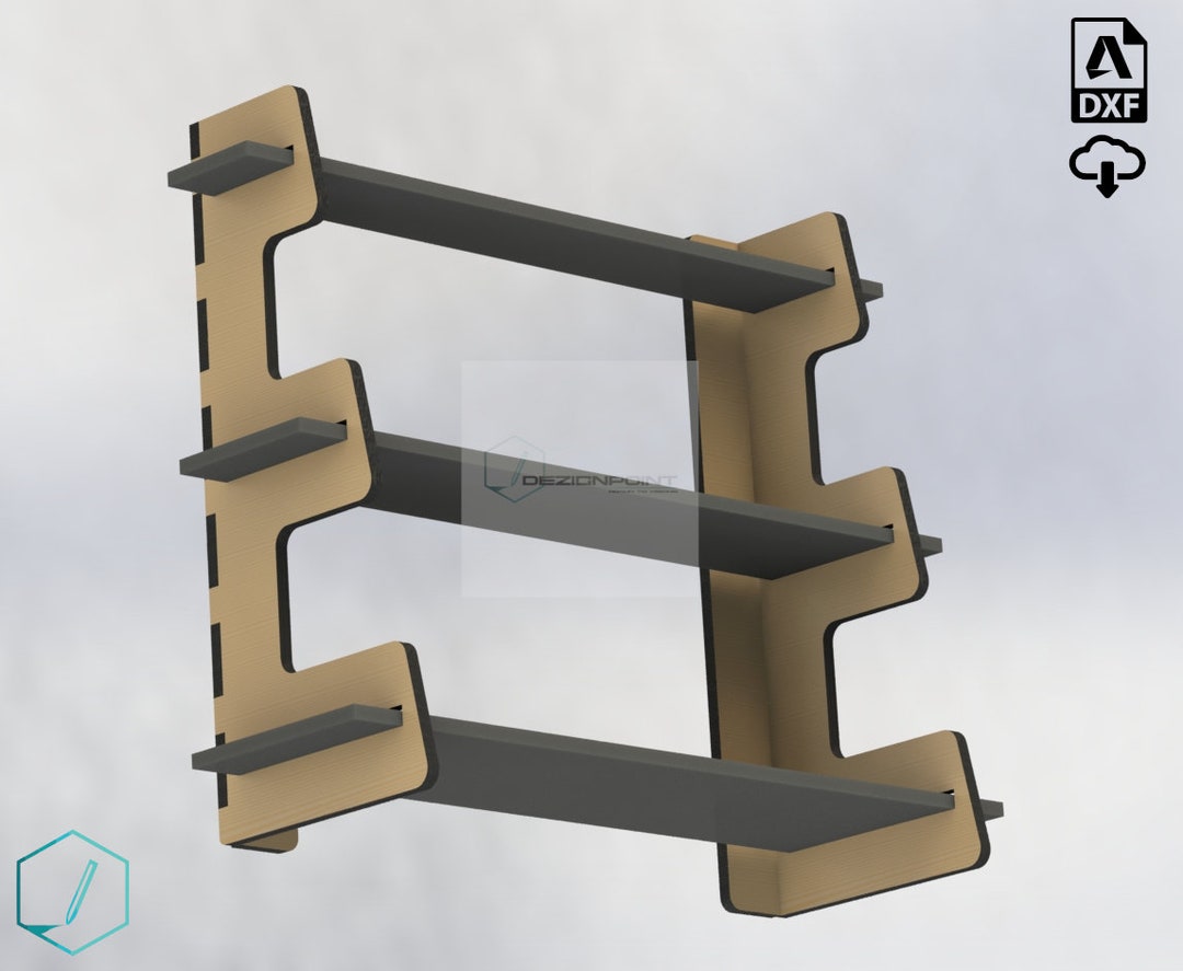 Tri-wood Shelve - DXF Digital File for CNC Cutting - Etsy