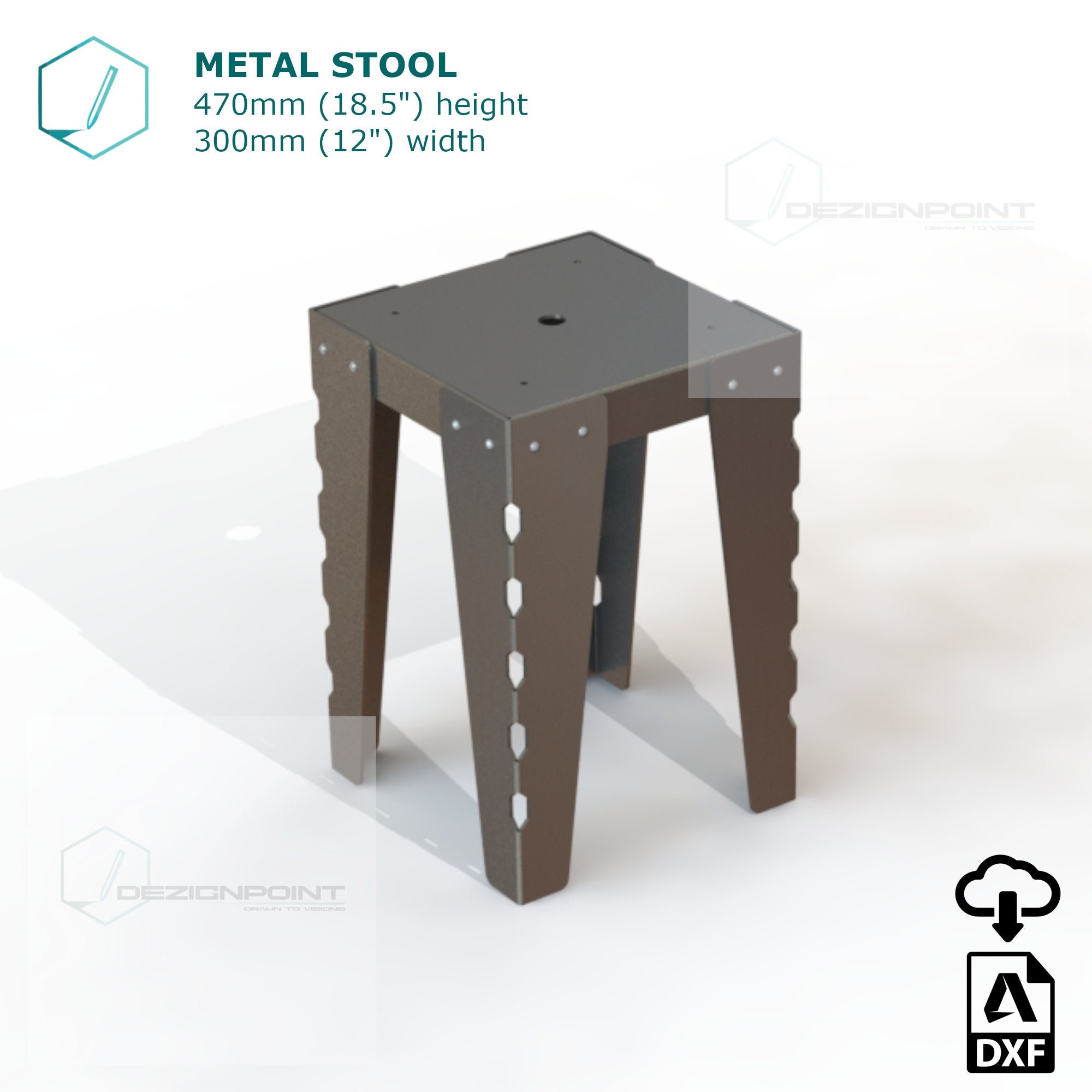 Metal Stool Diy DXF File Plasma Laser Cut File - Etsy