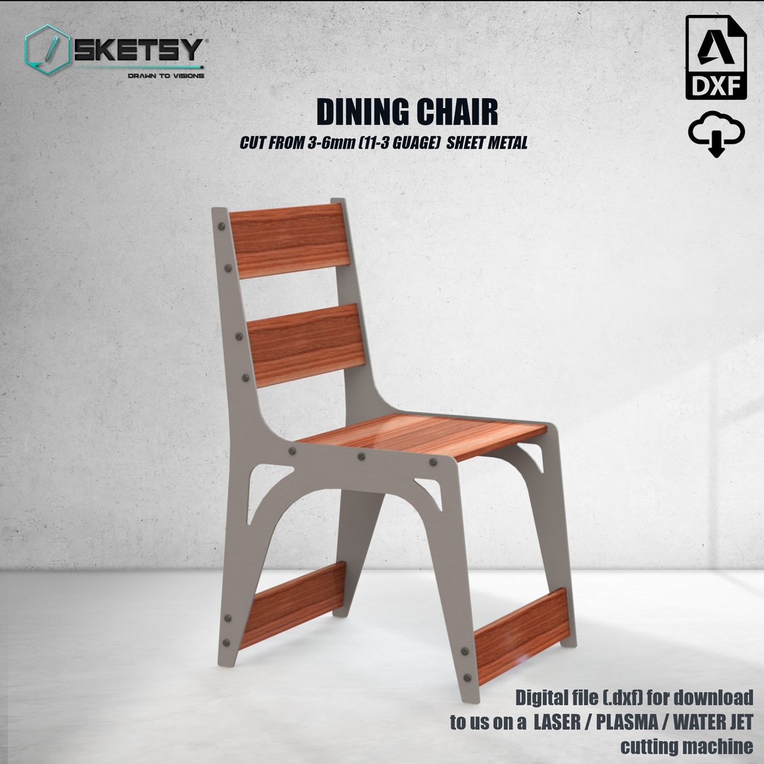Dining Chair DXF File for Laser/plasma Cut - Etsy
