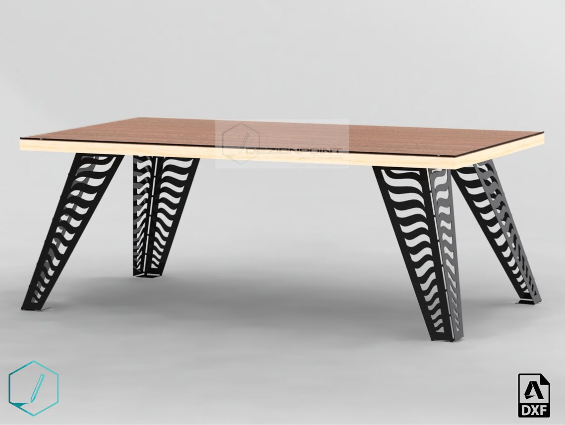 Wave Styled Table Legs DXF File for CNC Laser/plasma Cutting - Etsy