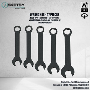 Wrench Spanner Tool Profiles DXF Files Plasma Laser Cut - Etsy
