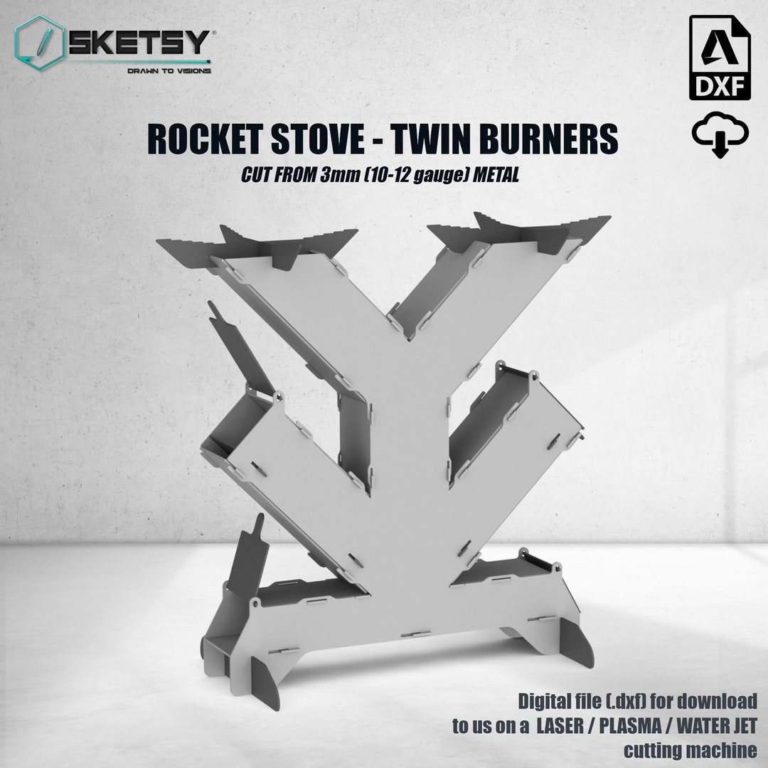 Dual Rocket Stove - CNC Digital File DXF - Etsy