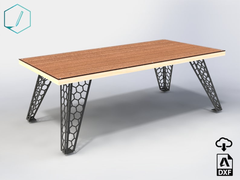 Hexagon Styled Table Legs DXF File for CNC Laser/plasma Cutting - Etsy