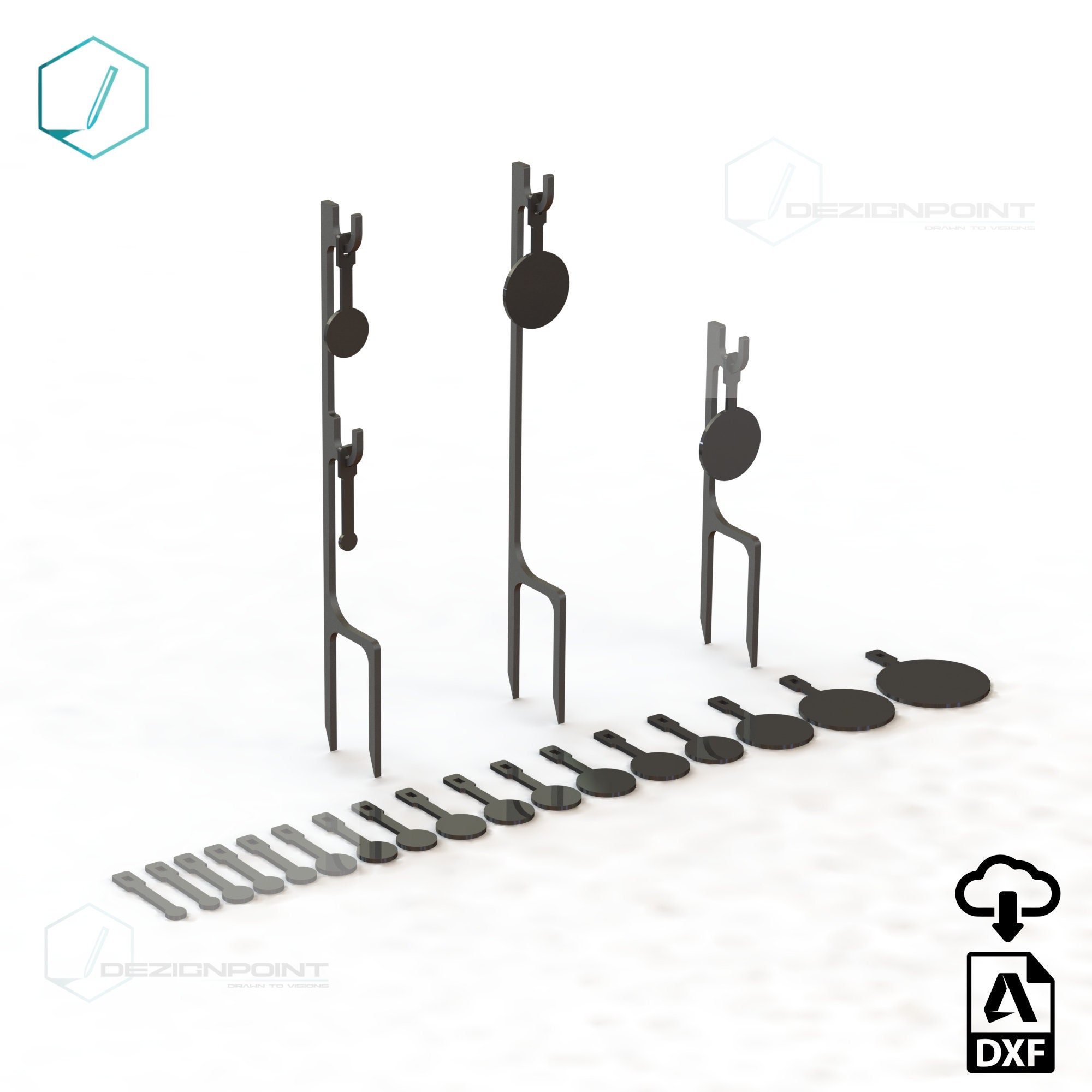 Shooting Targets and Stands Package - DXF File for Cnc Cutting - Etsy