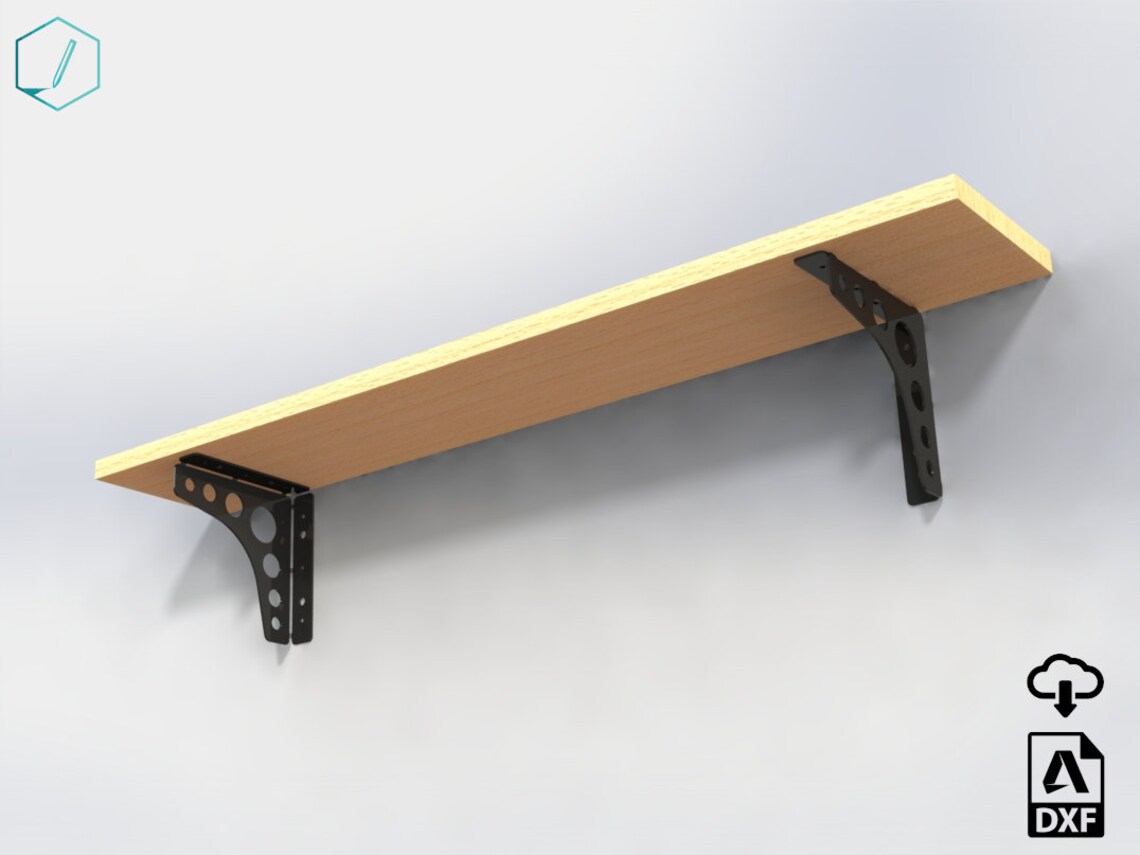 Shelf Bracket DXF File for CNC Cutting Circular - Etsy