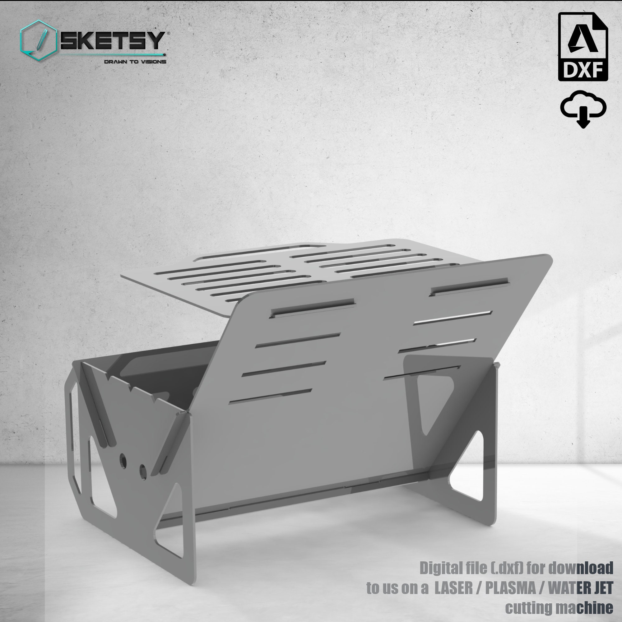 Mini Collapsible Fire Pit BBQ Dxf Files - Etsy