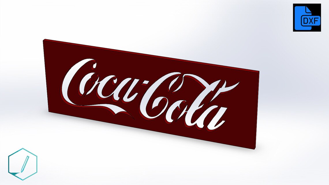 Coca-cola DXF Digital for Plasma/laser Cutting - Scale to Size - Etsy