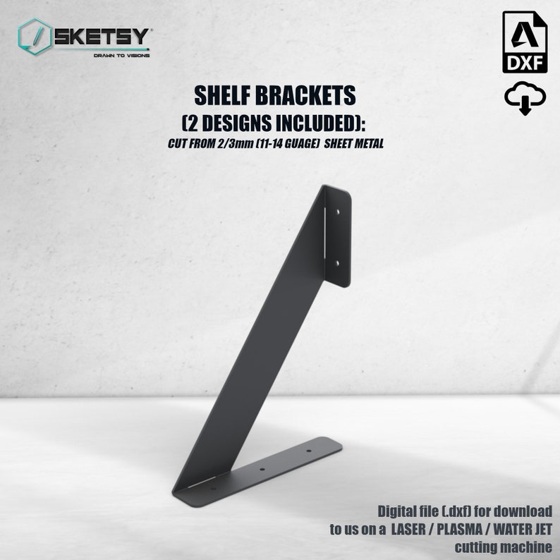 Shelf Bracket DXF File for CNC Cutting - Skew - Etsy