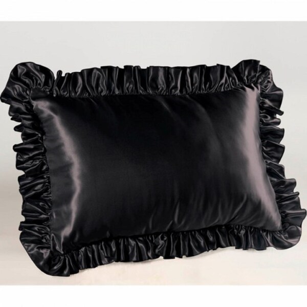 Satin Ruffle Pillow - Etsy