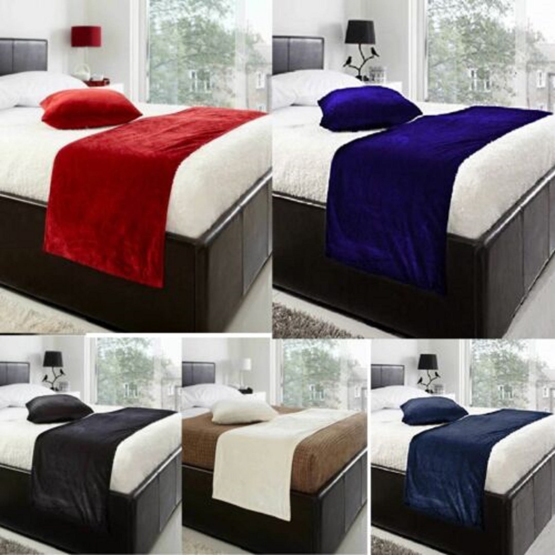 Velvet Bed Runner 68 Inch X 18 Inch Runners Bed Runner Bed Scarves ...