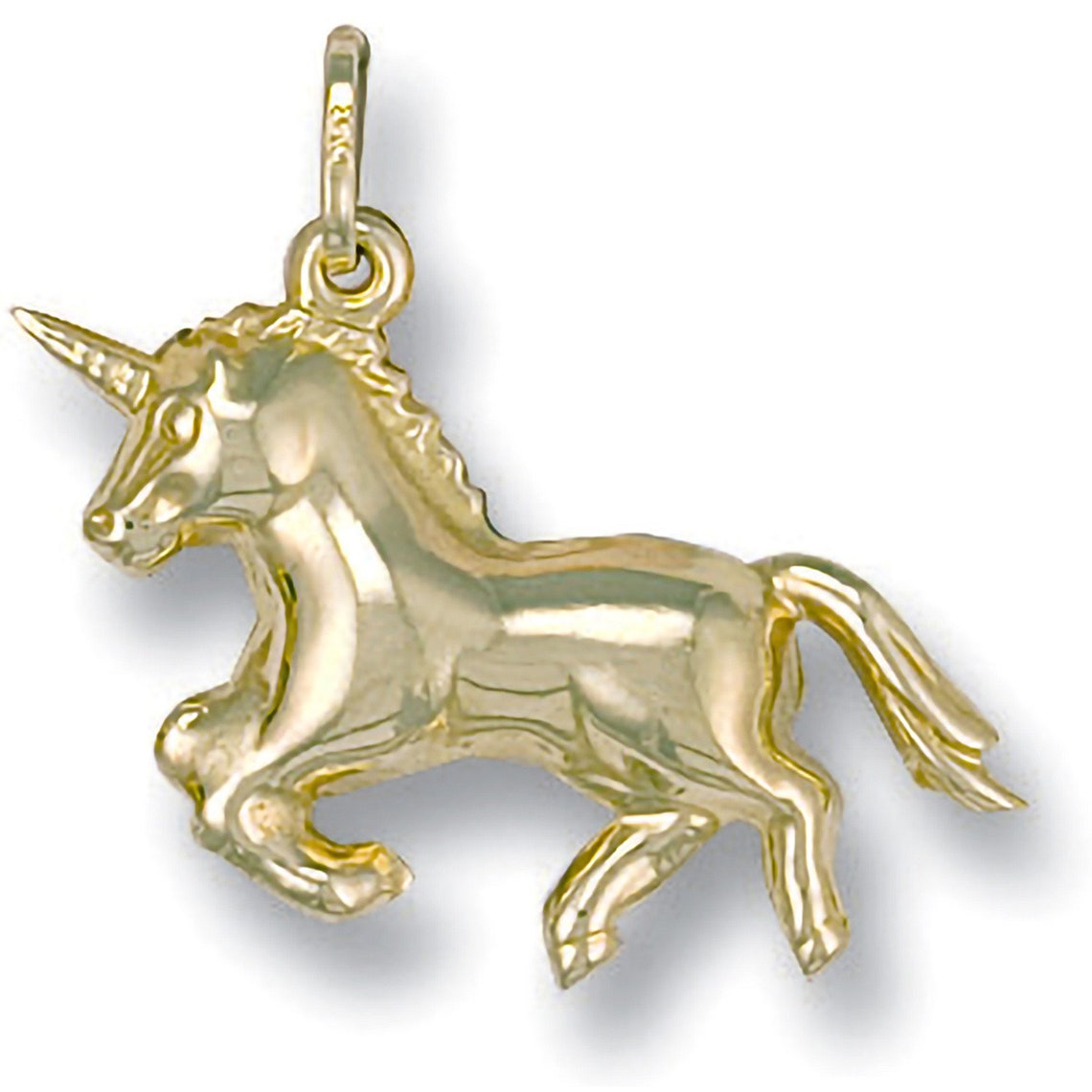 Hand Crafted 9ct Yellow Gold Unicorn Pendant - Etsy