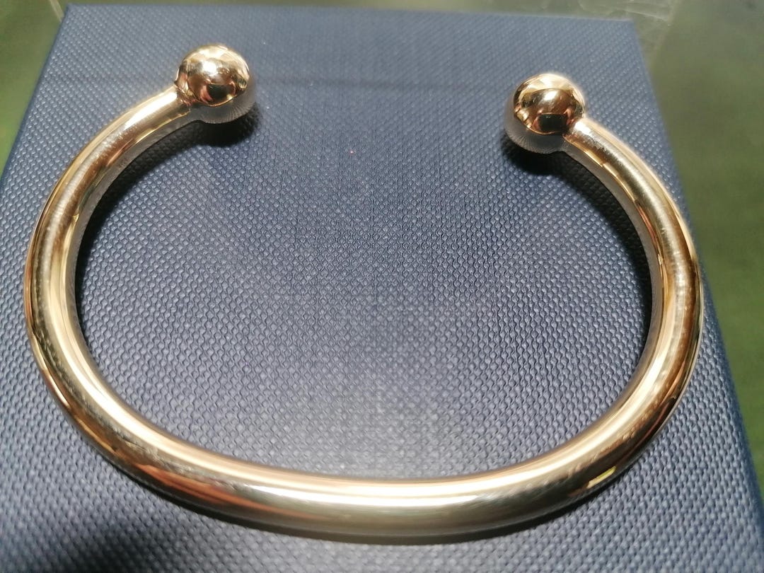 9ct Solid Yellow Gold Gents 5mm Solid Torque Bangle, - Etsy
