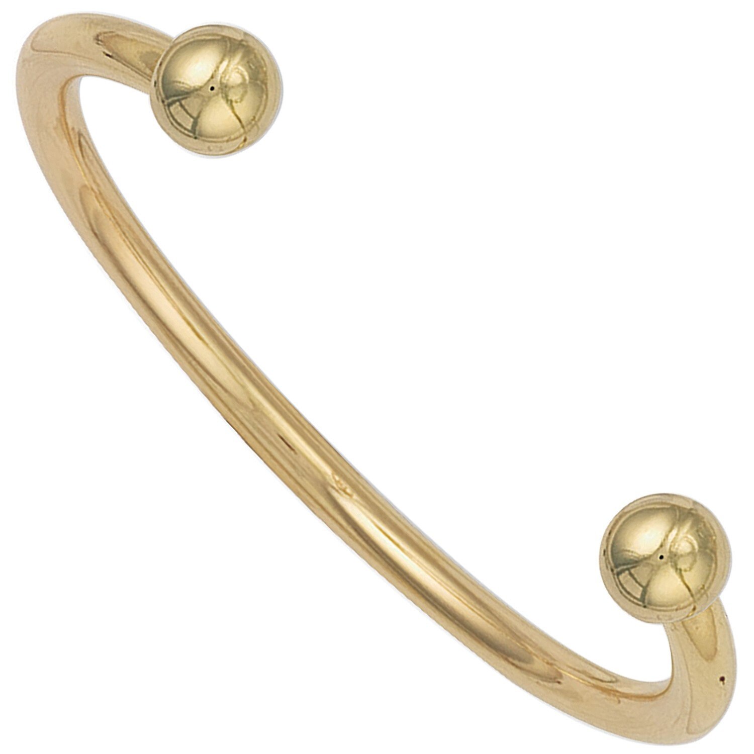 Mens 9ct Gold Jewelco London Heavyweight Torque 5mm Bangle Bracelet Men s Size One Size