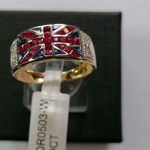 Union Jack 9ct Yellow Gold Union Jack Ring. Dr0503.buy One Get One Half ...