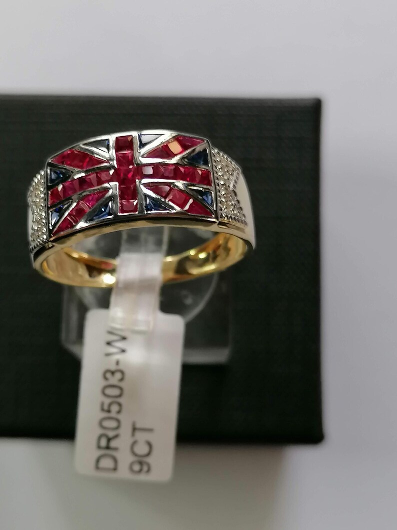 Union Jack 9ct Yellow Gold Union Jack Ring. Dr0503.buy One Get One Half ...