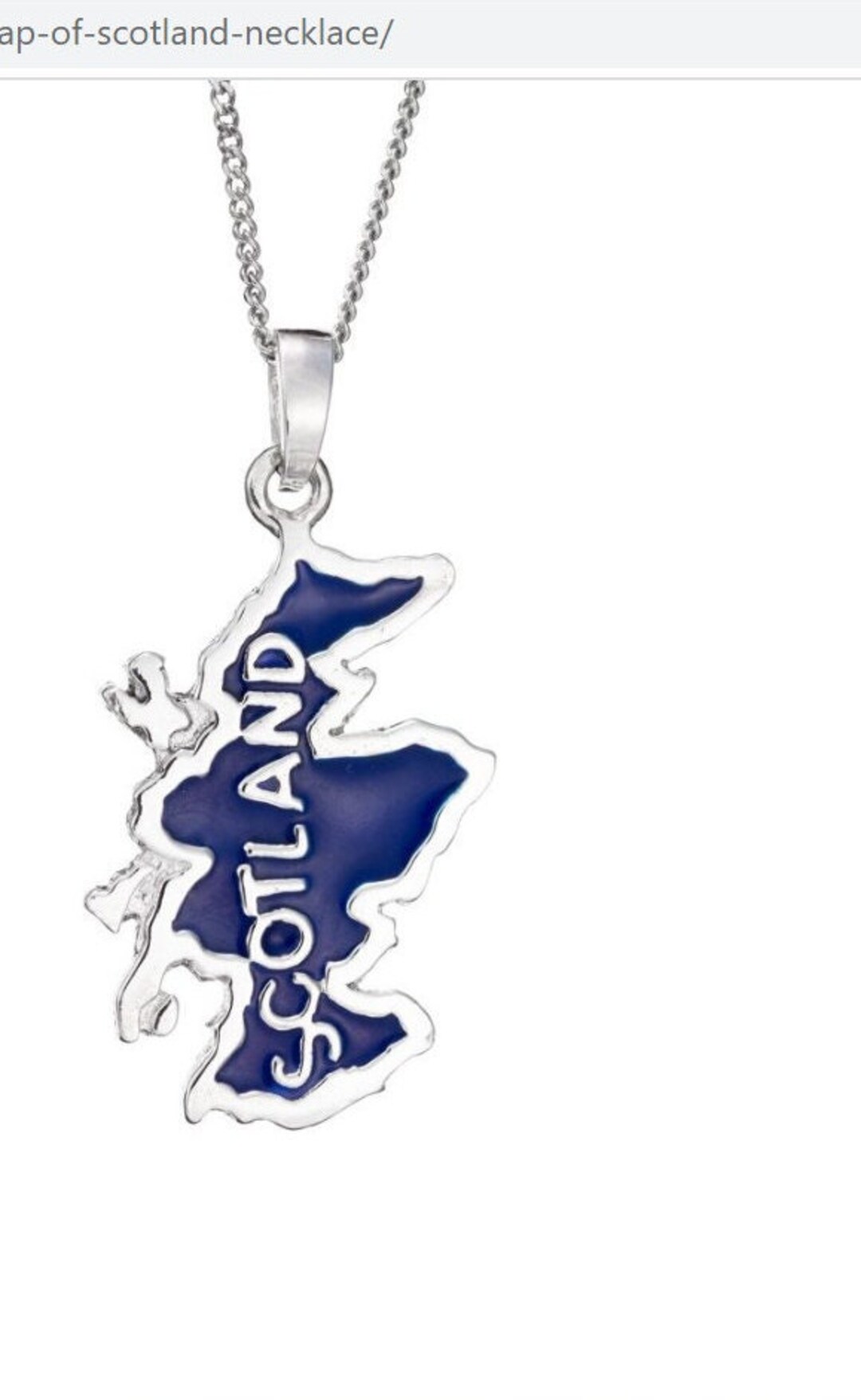 Sterling Silver Enamel Map of Scotland Necklace. - Etsy