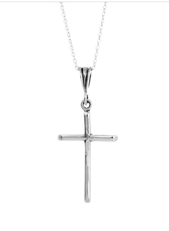 Thin Plain Black Cross