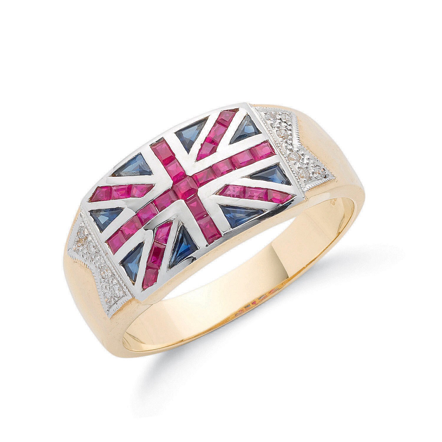 Union Jack 9ct Yellow Gold Union Jack Ring. Dr0503.buy One Get One Half ...
