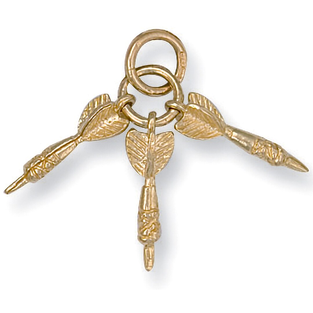 9ct Yellow Gold Dart Pendant - Etsy