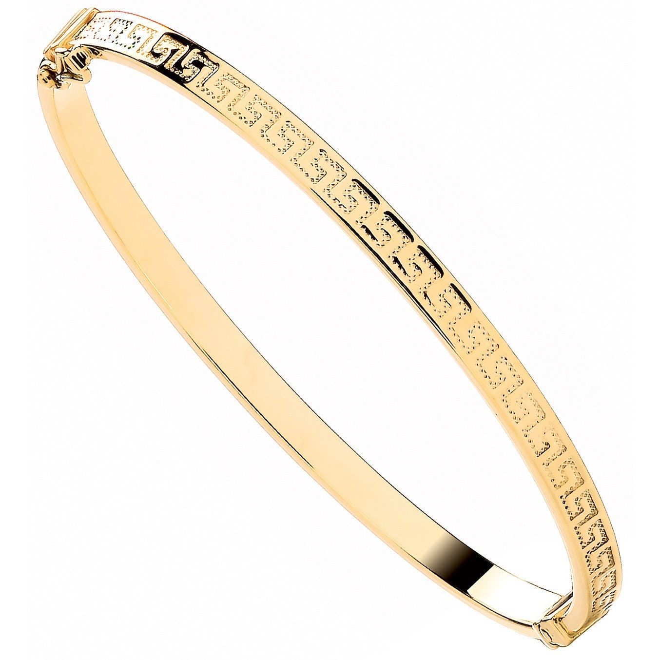 9ct Yellow Gold Greek Key Ladies Bangle. Hurry Selling Out Fast. ONLY 1 ...