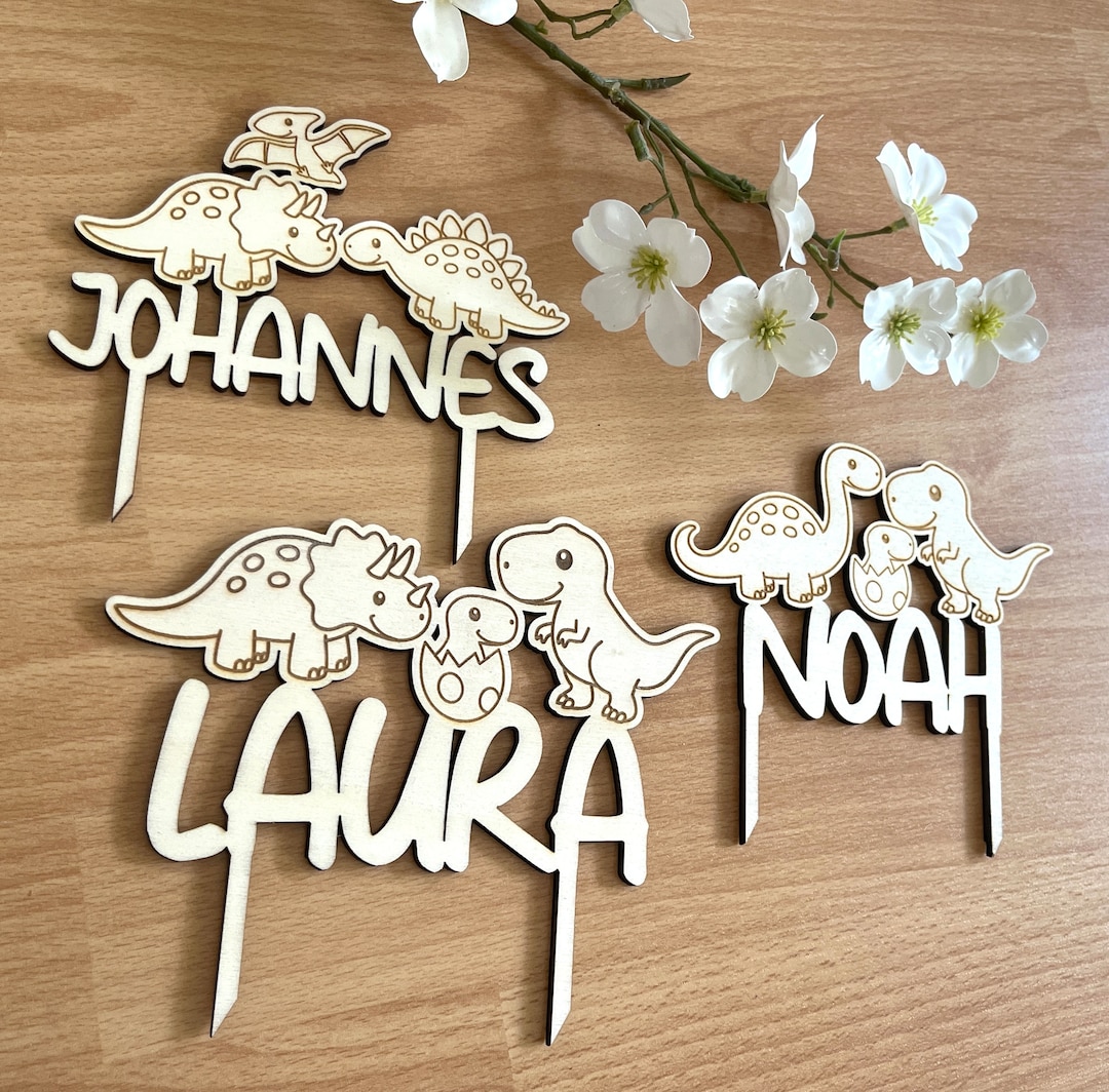 Dinosaur Cake Topper for Dino Fans, Cake Toppers for Children's ...
