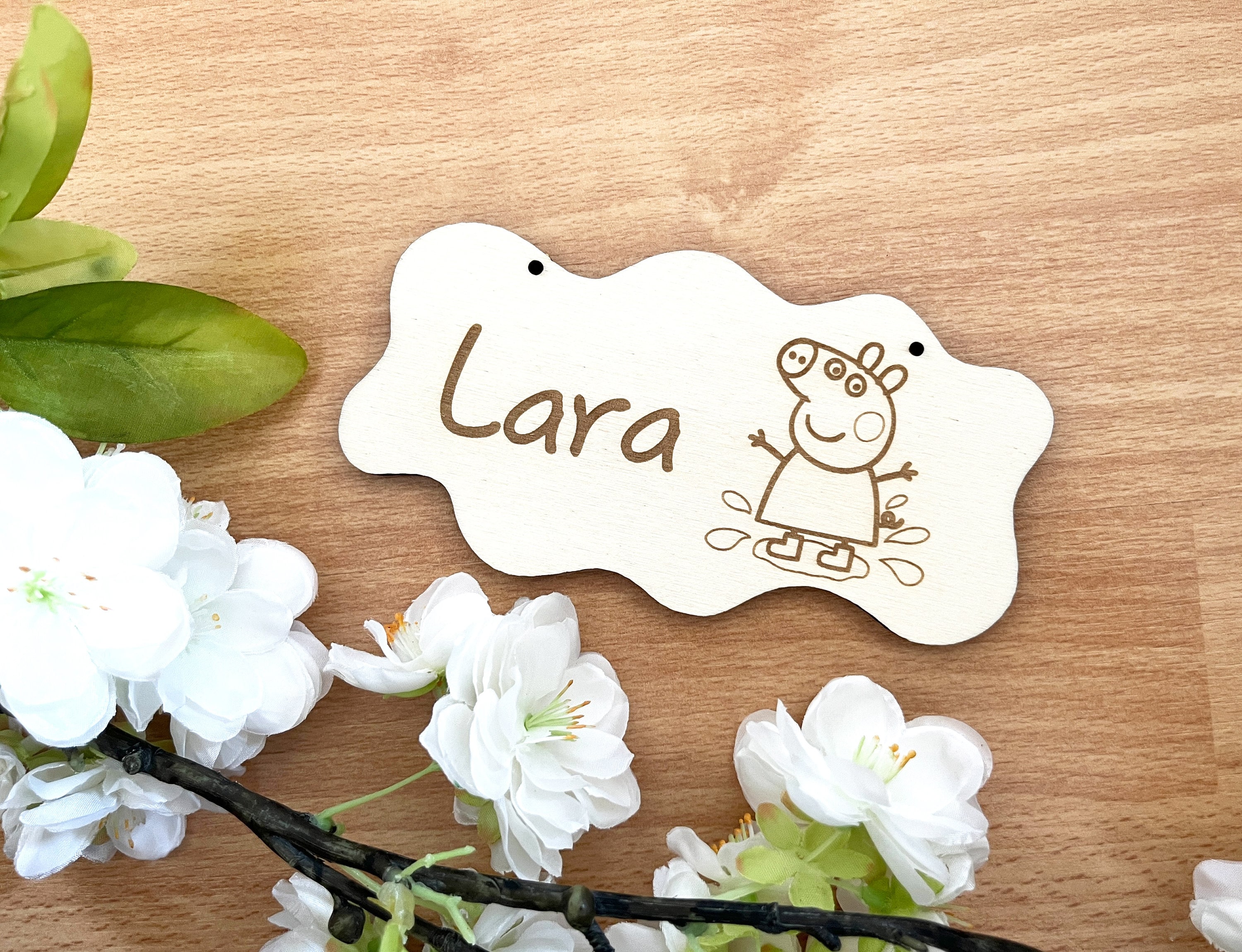 Peppa Pig Door Sign With Desired Name for the Children's Room, Peppa ...