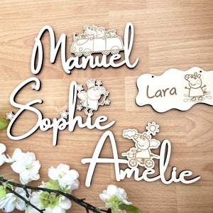 Peppa Pig Door Sign With Desired Name for the Children's Room, Peppa ...