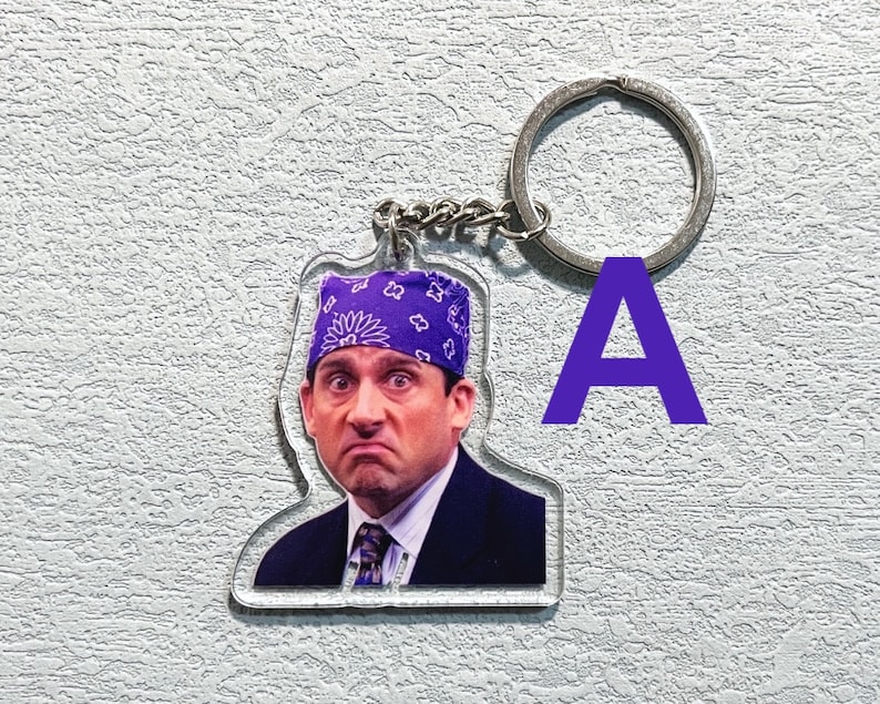 Michael Scott the Office Keychain Double Sided Keyring, American TV ...