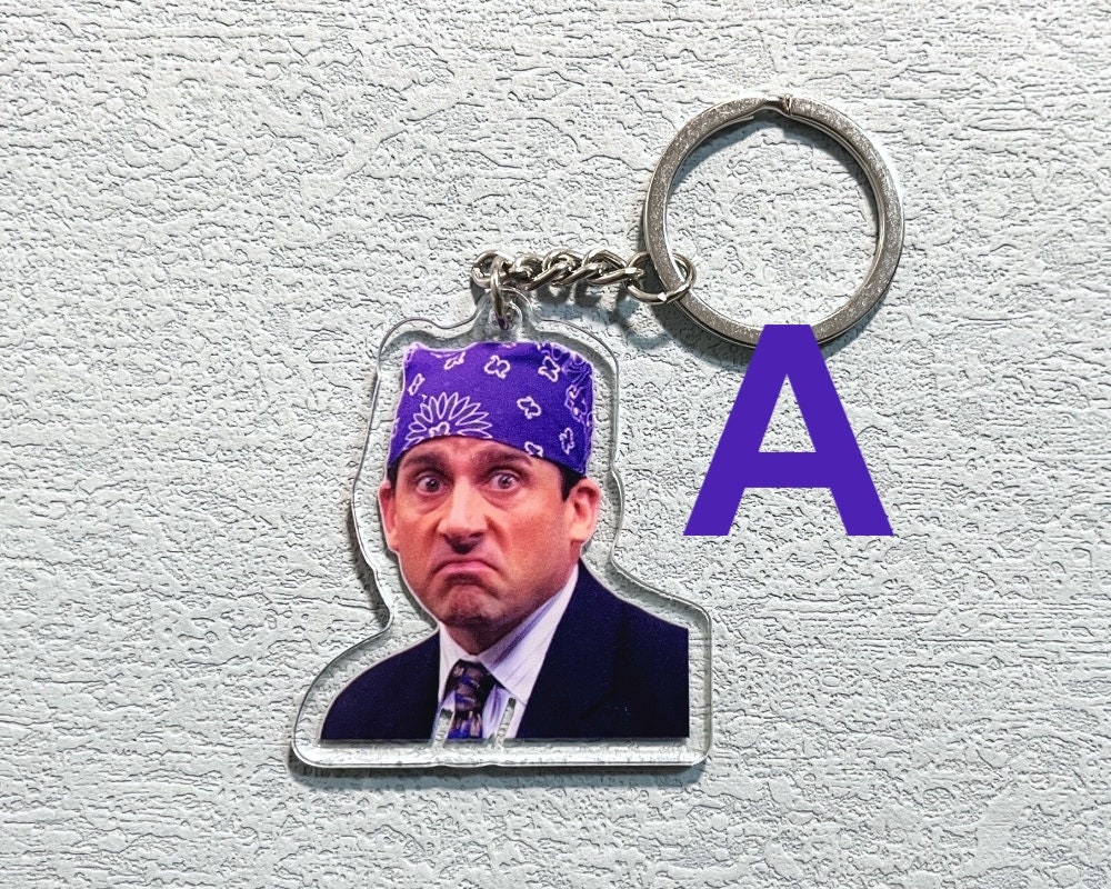 Michael Scott the Office Keychain Double Sided Keyring, American TV ...