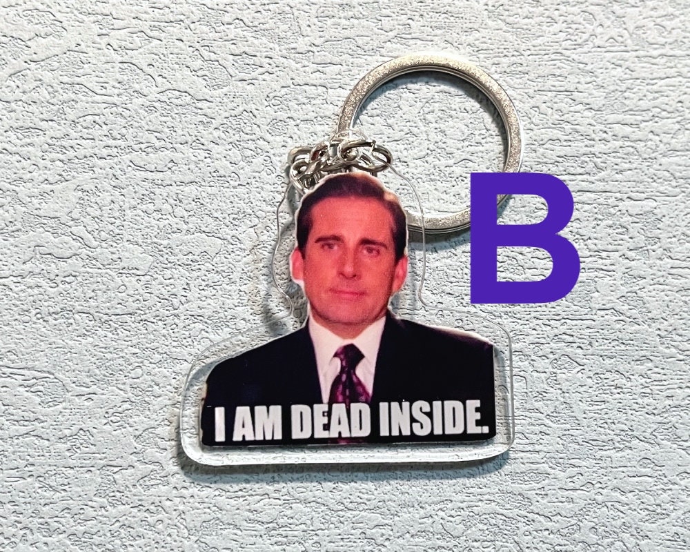Michael Scott the Office Keychain Double Sided Keyring, American TV ...