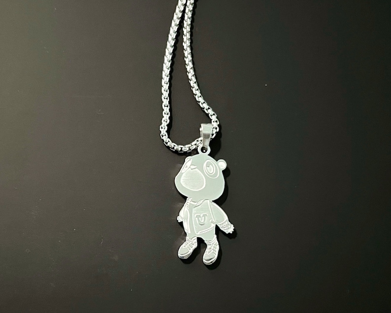 Dropout Bear Stainless Steel Necklace American Hip Hop Rapper - Etsy UK