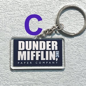 Michael Scott the Office Keychain Double Sided Keyring, American TV ...