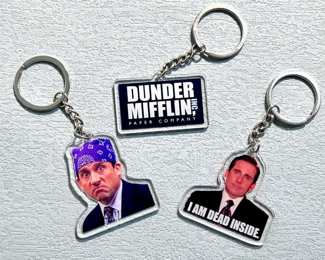 Michael Scott the Office Keychain Double Sided Keyring, American TV ...