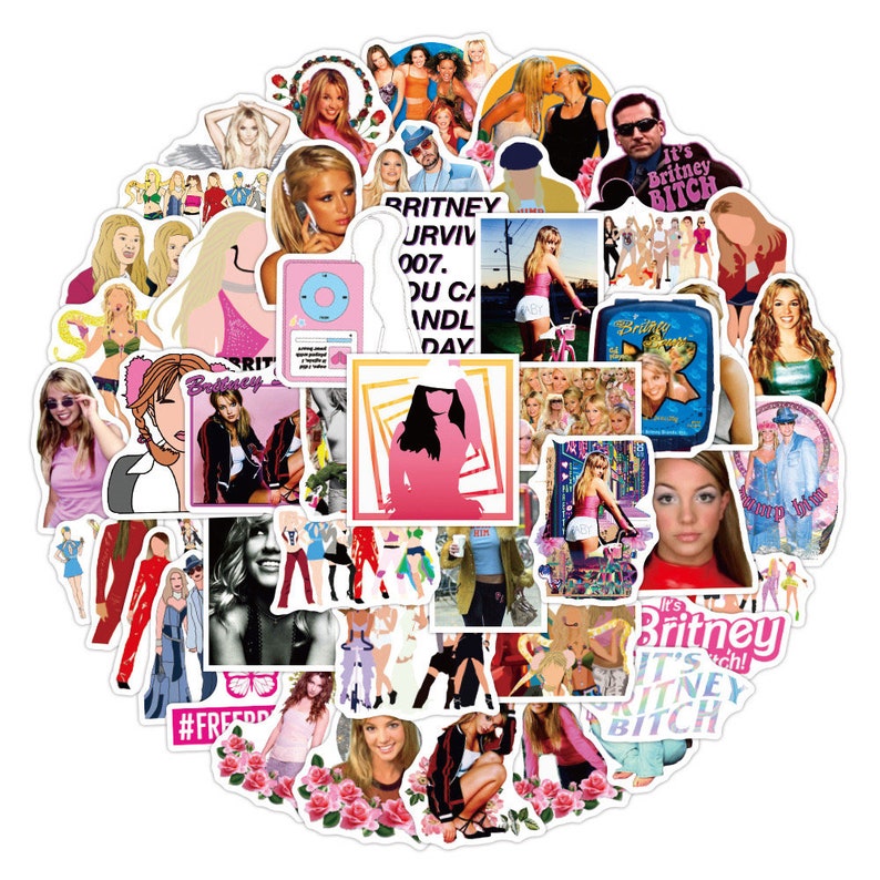 Britney Spears Assorted Stickers American Pop Singer Pop - Etsy