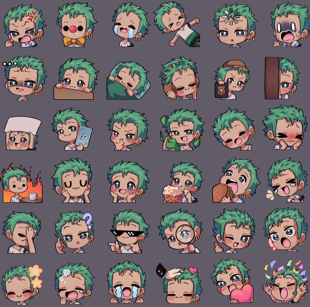 Zoro Emote Pack One Piece - Etsy
