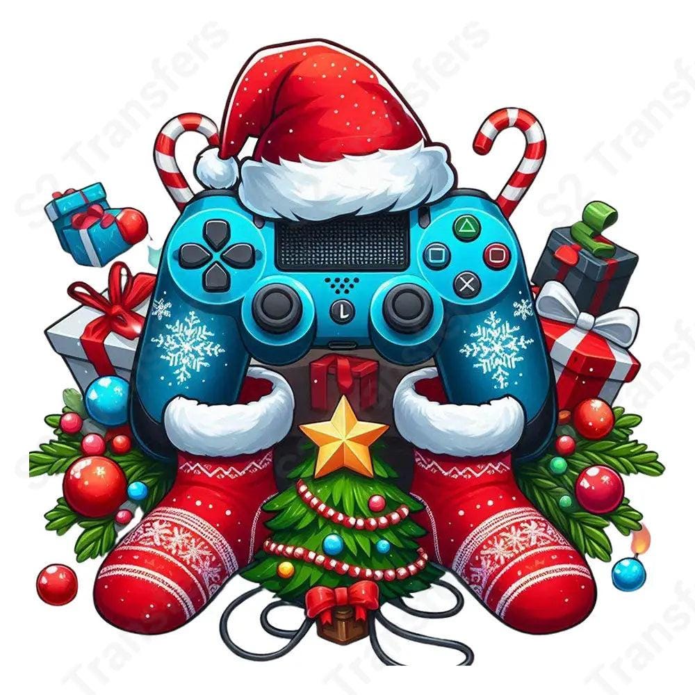 Christmas Blue Gaming Controller - DTF Transfer - Etsy