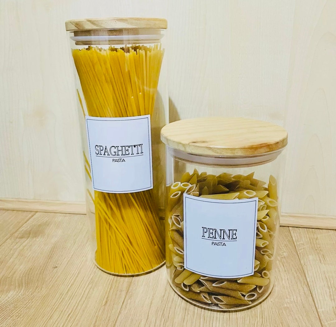 Personalised Kitchen Labels: Pasta Penne, Spaghetti, Custom Label ...